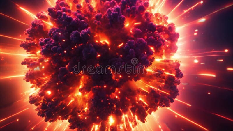 Fiery Explosion stock video. Video of explosion, glow - 336013751