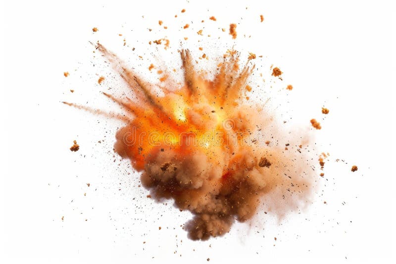 A Fiery Explosion with Intense Orange Flames and Billowing Smoke Clouds ...