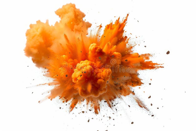 A Fiery Explosion with Intense Orange Flames and Billowing Smoke Clouds ...