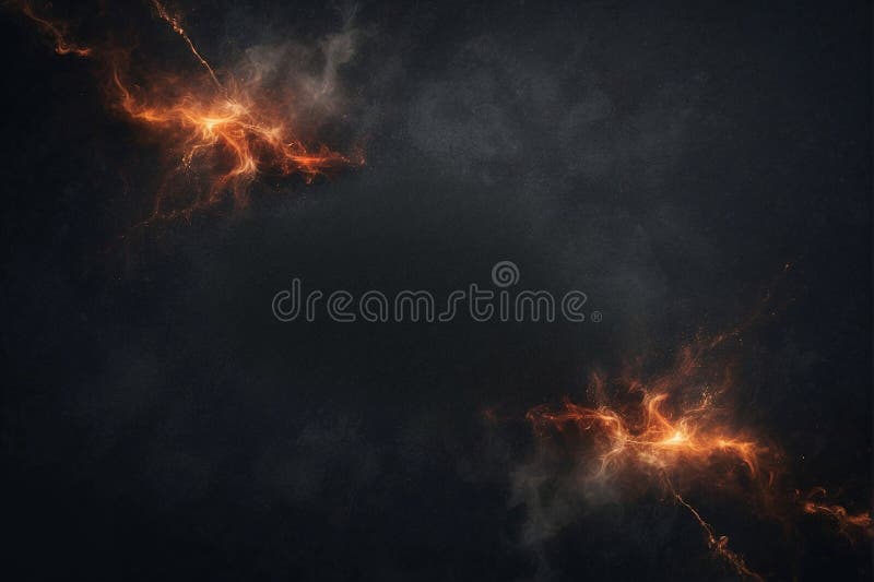 Fiery Explosion of Lightning on a Dark Background Stock Illustration ...