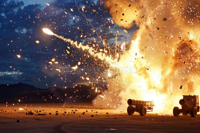 Explosive Test at Military Testing Grounds Stock Image - Image of ...