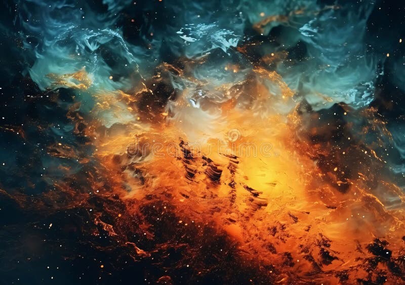 Fiery Explosion in Space. Elements of this Image Furnished by NASA ...