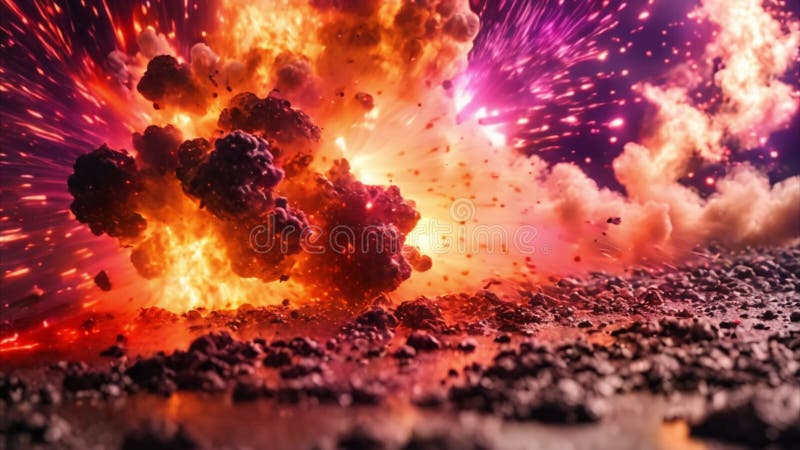 Fiery Explosion in Space stock footage. Video of astronomy - 336007802