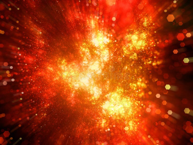 Fiery Nebula Explosion stock illustration. Illustration of planets ...