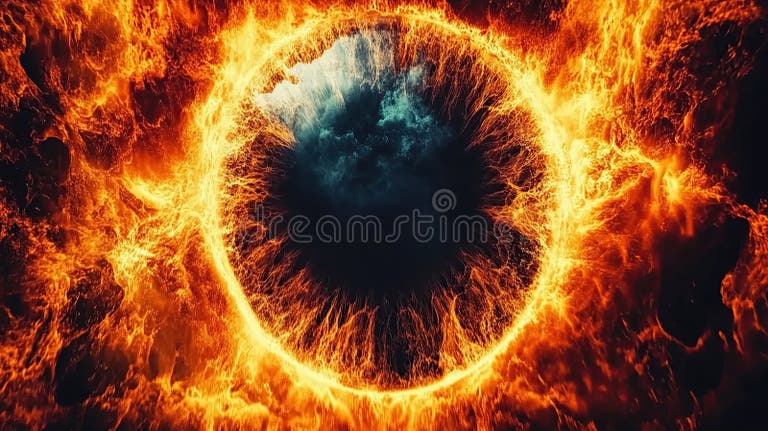 Fiery Eye Digital Art, Cosmic Background, Abstract, Design Stock Image ...