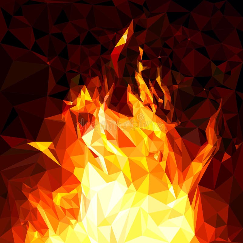 Polygon Fire Flame Flames Natural and Abstract Stock Vector ...