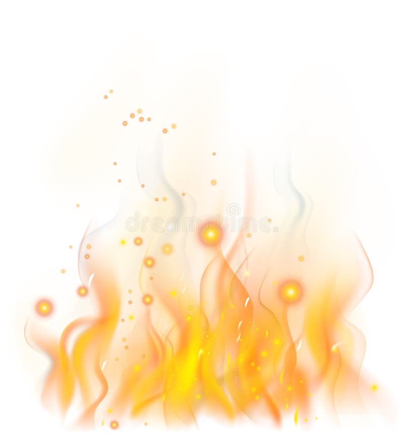 Fiery Fire Flame or Hot Flames Burning Concept Stock Vector ...