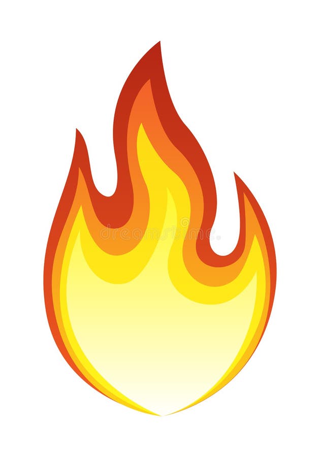 Fiery Fire Flame. Isolated Vector Illustration. Stock Vector ...