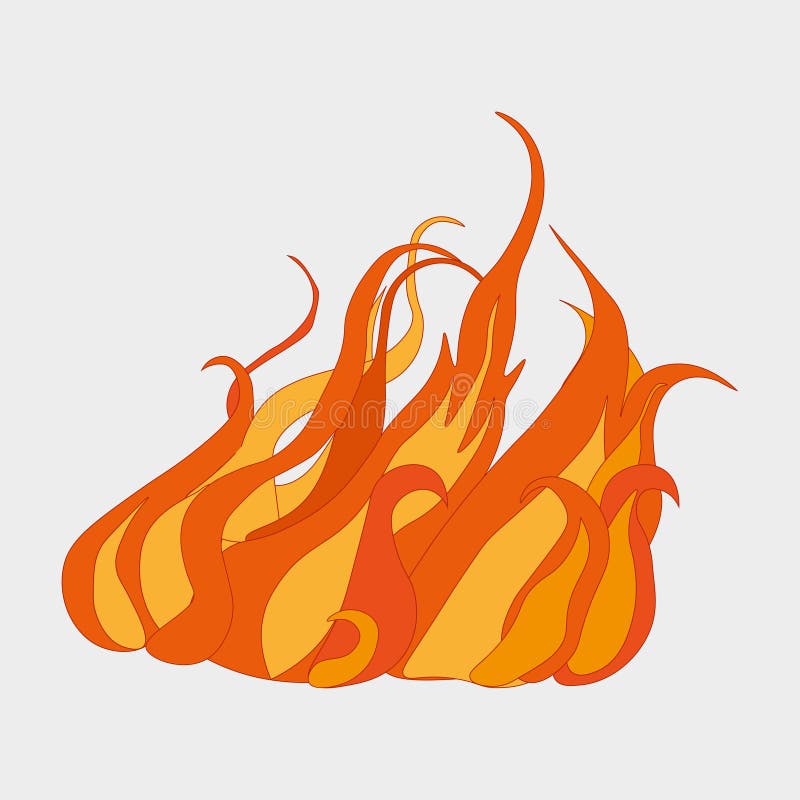 Fiery Flame, Burning Fire, Ring Fire Strips Stock Vector - Illustration ...