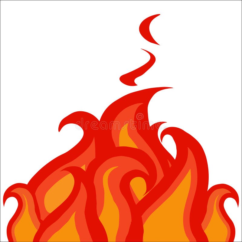Fiery Flame, Burning Fire, Ring Fire Strips Stock Vector - Illustration ...
