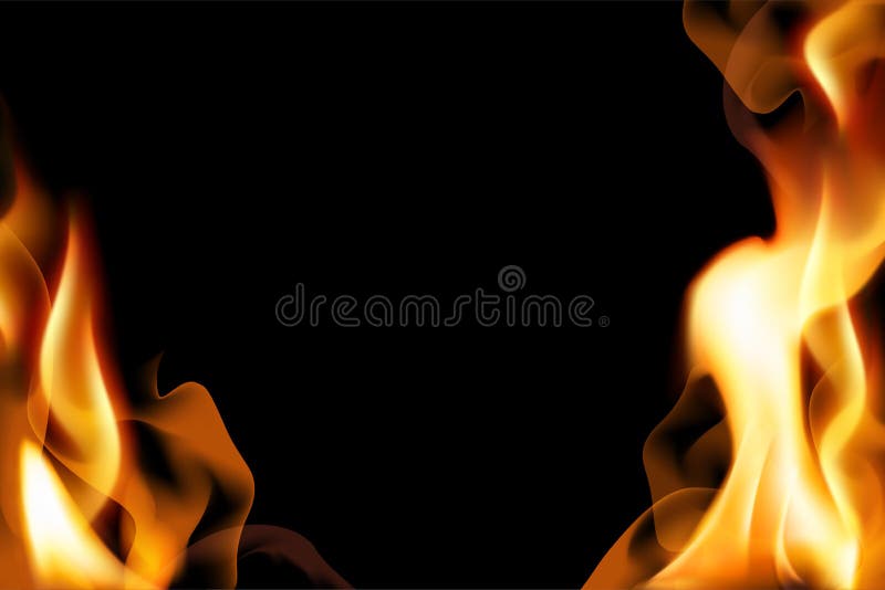Fiery Flame. Isolated Vector Stock Illustration - Illustration of ...