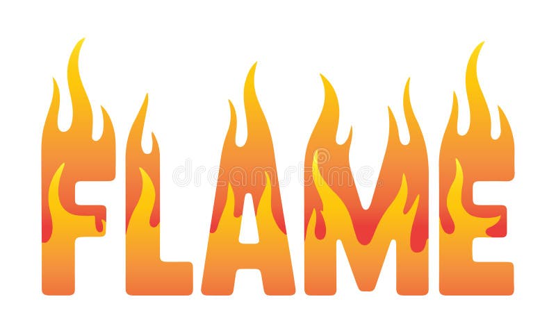 Fiery Flame Text Logo – Gradient Orange & Yellow Blazing Typography ...