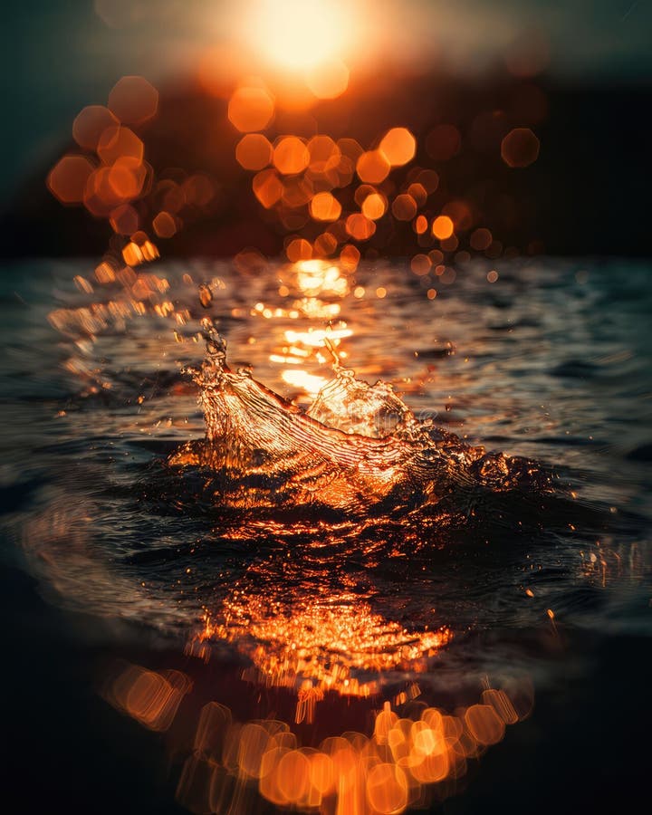 Fiery Flames Clash with Surging Water in a Dynamic Battle of Elements ...