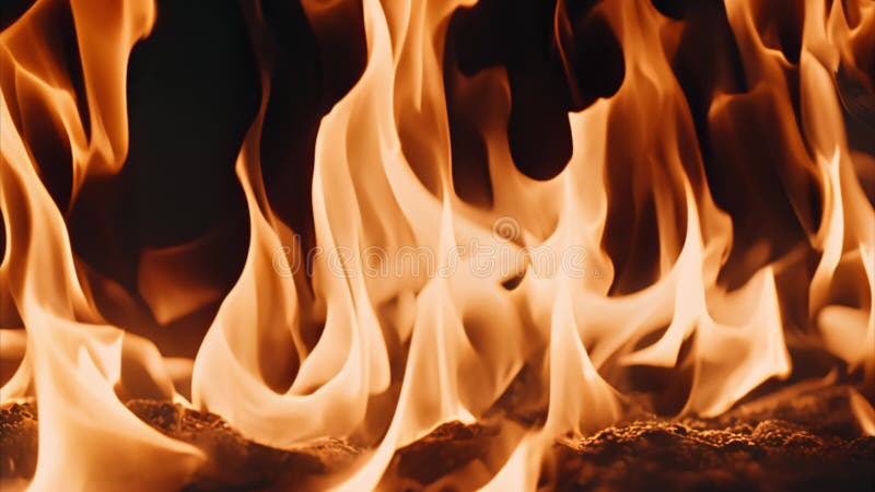 Fiery Flames, Intense Fire, Burning Ember Stock Footage - Video of ...