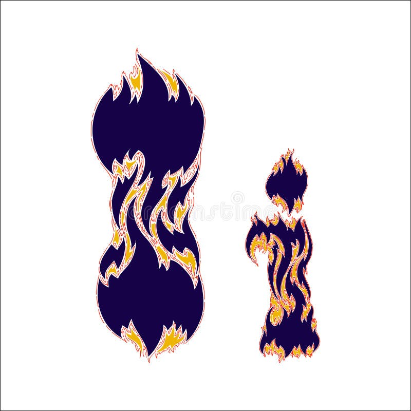 Fiery Font Blue Letter I on a White Background Stock Vector ...