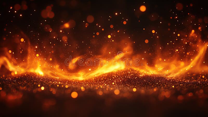 Fiery Glitter Background stock illustration. Illustration of dramatic ...