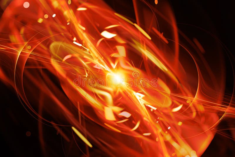 Fiery Glowing Explosion Abstract Background Stock Illustration ...