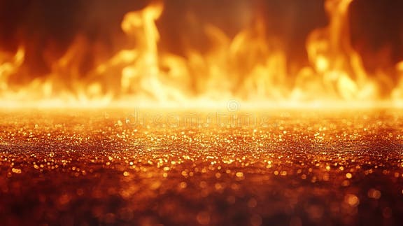 Fiery Gold Glitter Background Stock Illustration - Illustration of ...