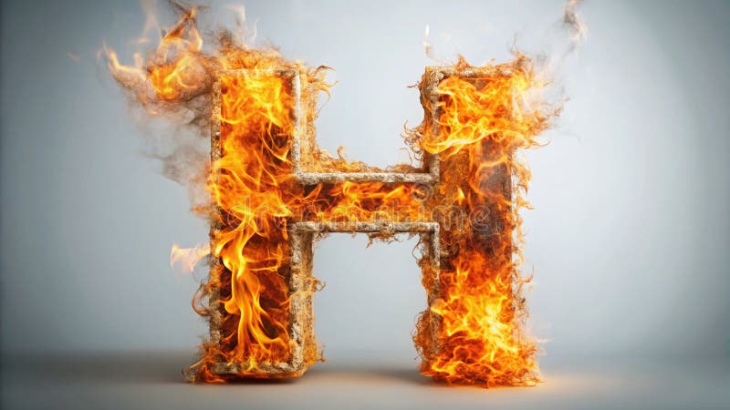 Fiery Graffiti Letter H a Striking Visual Element for Urban Exploration ...