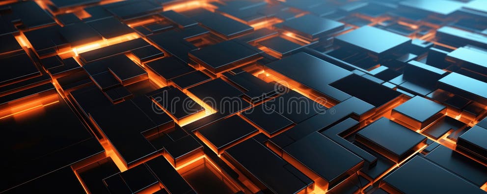 Fiery Grid Background. an Abstract Representation of Illuminated ...