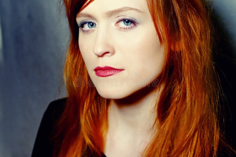 Fiery hair stock image. Image of care, beautiful, female - 16810577