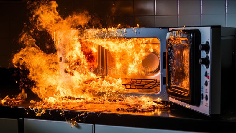Overheated Microwave Stock Illustrations – 14 Overheated Microwave ...