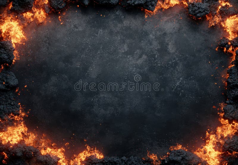 Fiery Inferno Backdrop stock illustration. Illustration of apocalyptic ...