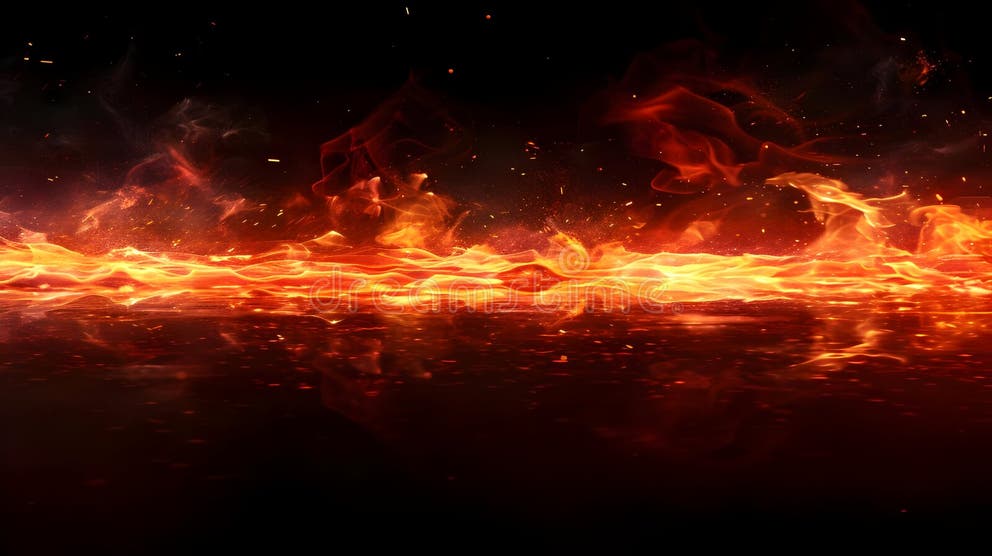 Fiery Inferno Background Illustration Stock Illustration - Illustration ...