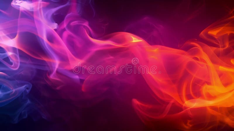Fiery Iridescent Smoke Patterns Dancing and Twirling in the Ai Stock ...