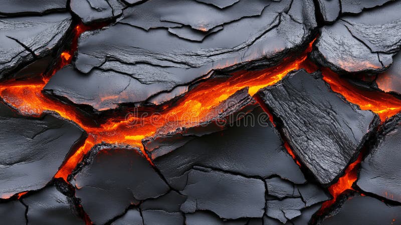 Fiery Lava Flow Texture, Abstract Volcanic Background Molten Rock ...
