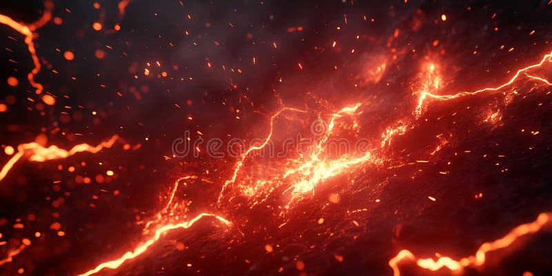 Fiery Lava Texture Red Hot Background Image Stock Illustration ...