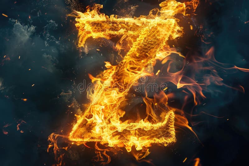 A Fiery Letter E Against a Dark Backdrop, Suitable for Graphic Design ...