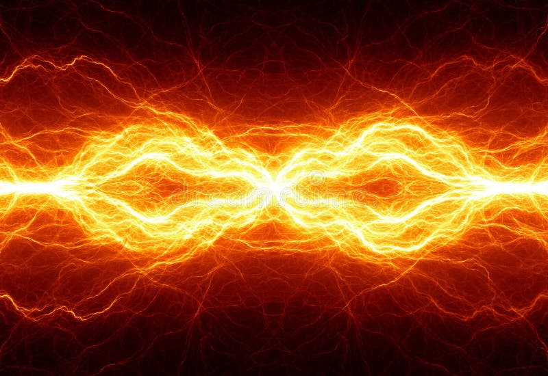 Fiery lightning stock illustration. Illustration of concept - 46008882