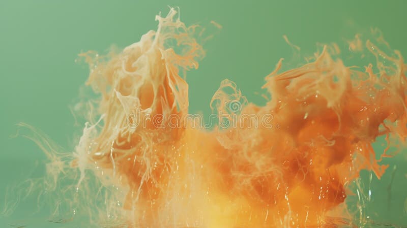 Fiery Liquid Explosion in Underwater Environment Stock Image - Image of ...