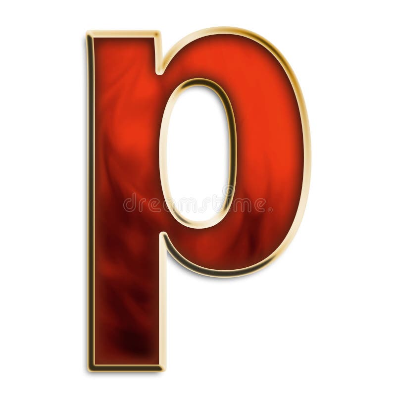 Fiery lowercase p stock illustration. Illustration of bold - 5021921