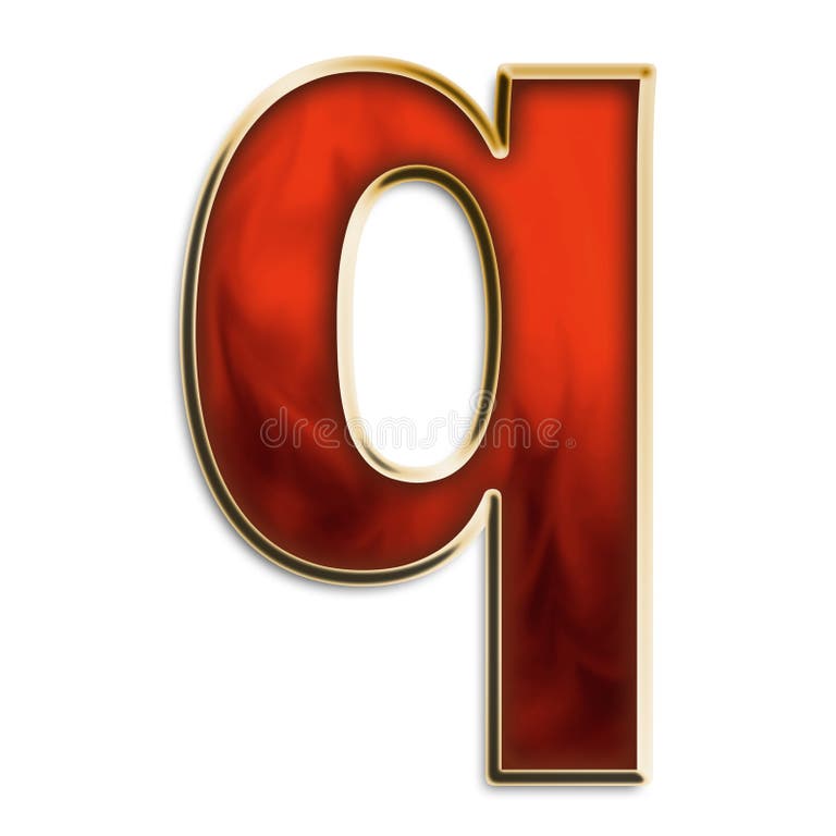 Fiery lowercase q stock illustration. Illustration of fashionable - 5021932