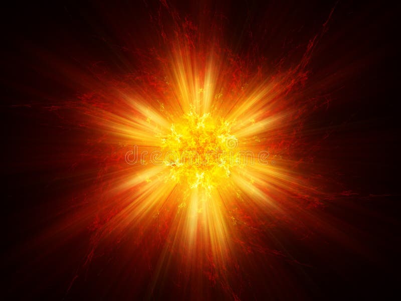 Fiery Magical Explosion Background Stock Illustration - Illustration of ...