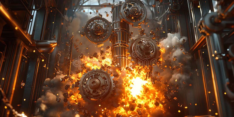 Fiery Metal Spheres Collision Abstract Background Texture Image Stock ...