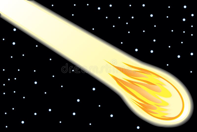 Meteor in the Night Sky stock vector. Illustration of burst - 106348095