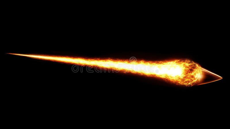 Fiery Meteor Streak: a Blazing Ball of Fire Hurtles Across the Void ...