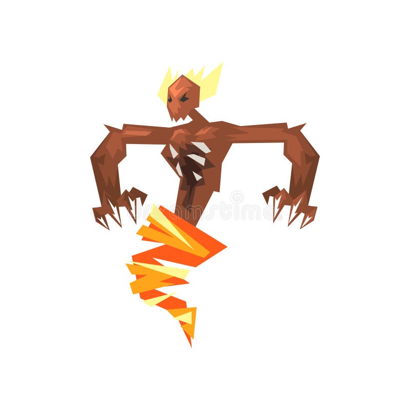 Fiery red monster snake stock vector. Illustration of poison - 29380599