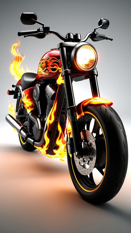Fiery Motorcycle Ride Flames Stock Photos - Free & Royalty-Free Stock ...