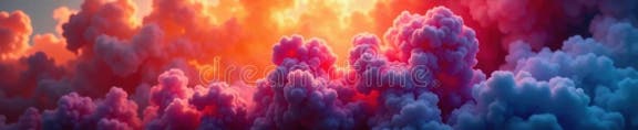 Fiery, Multicolored Smoke Billows Dramatically , Black, Burning ...