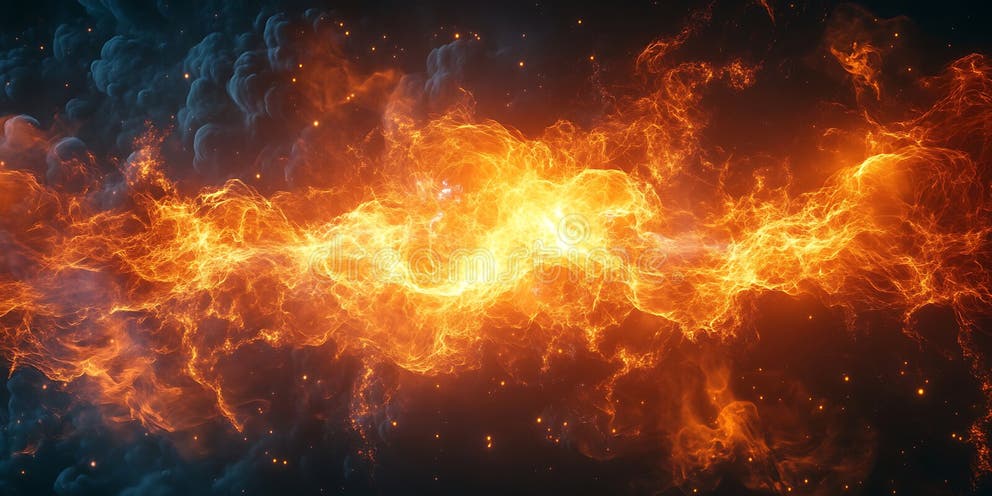 Fiery Nebula Abstract Inferno Background Texture Stock Illustration ...