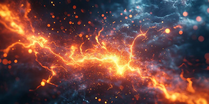 Fiery Nebula Background Abstract Space Wallpaper Stock Illustration ...