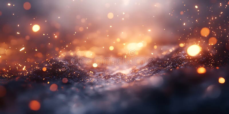 Fiery Nebula Background Cosmic Dust and Light Stock Illustration ...