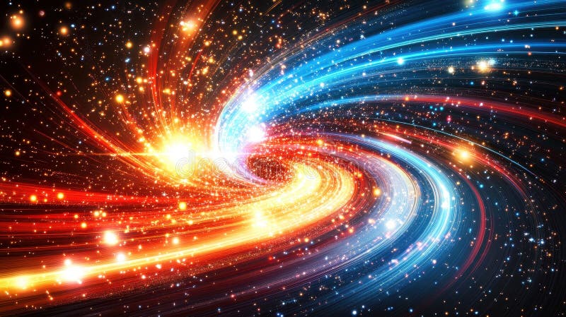 Fiery Nebula a Swirling Dance of Light and Color in Deep Space, an ...