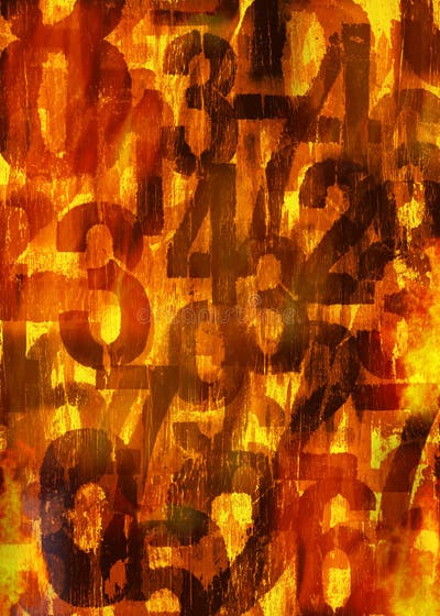 Fiery Number Background stock photo. Image of maths, orange - 19884908