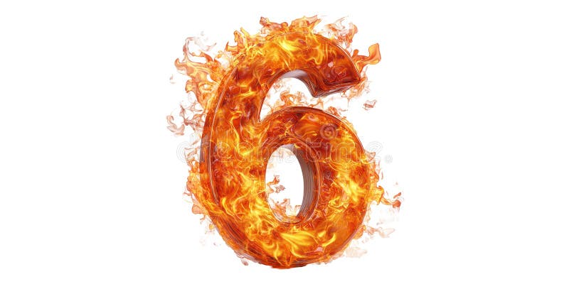 Flames Alphabet Number 6 Six Stock Photos - Free & Royalty-Free Stock ...