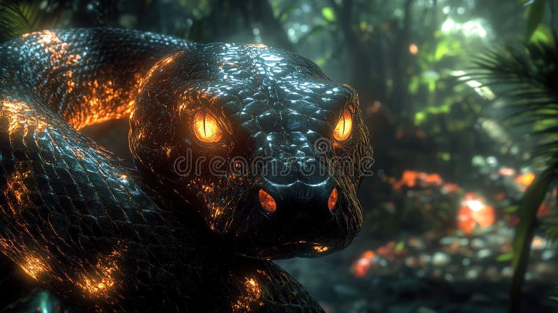 Fiery Obsidian Snake Stock Illustrations – 4 Fiery Obsidian Snake Stock ...